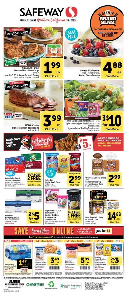 Safeway Weekly Ad Jun 23 – Jun 29, 2021