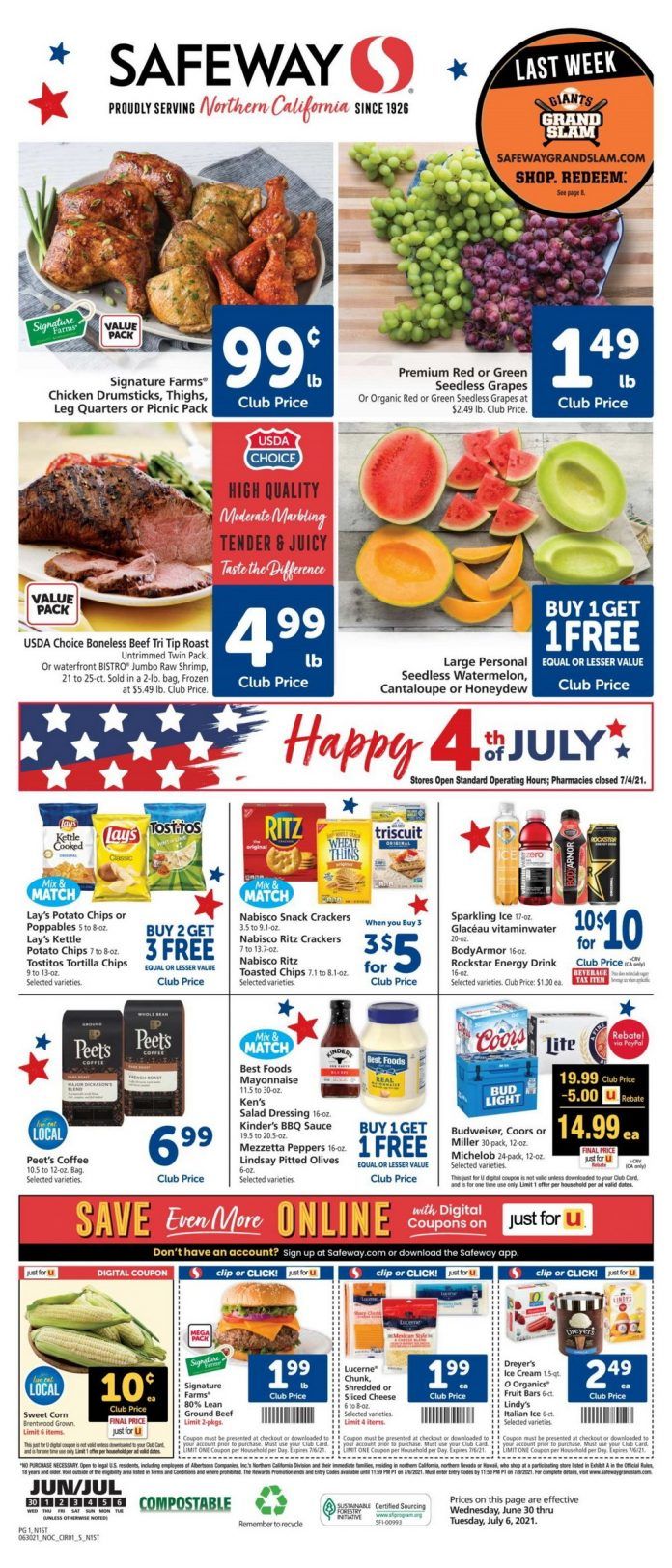 Safeway Weekly Ad June 30 – July 06, 2021