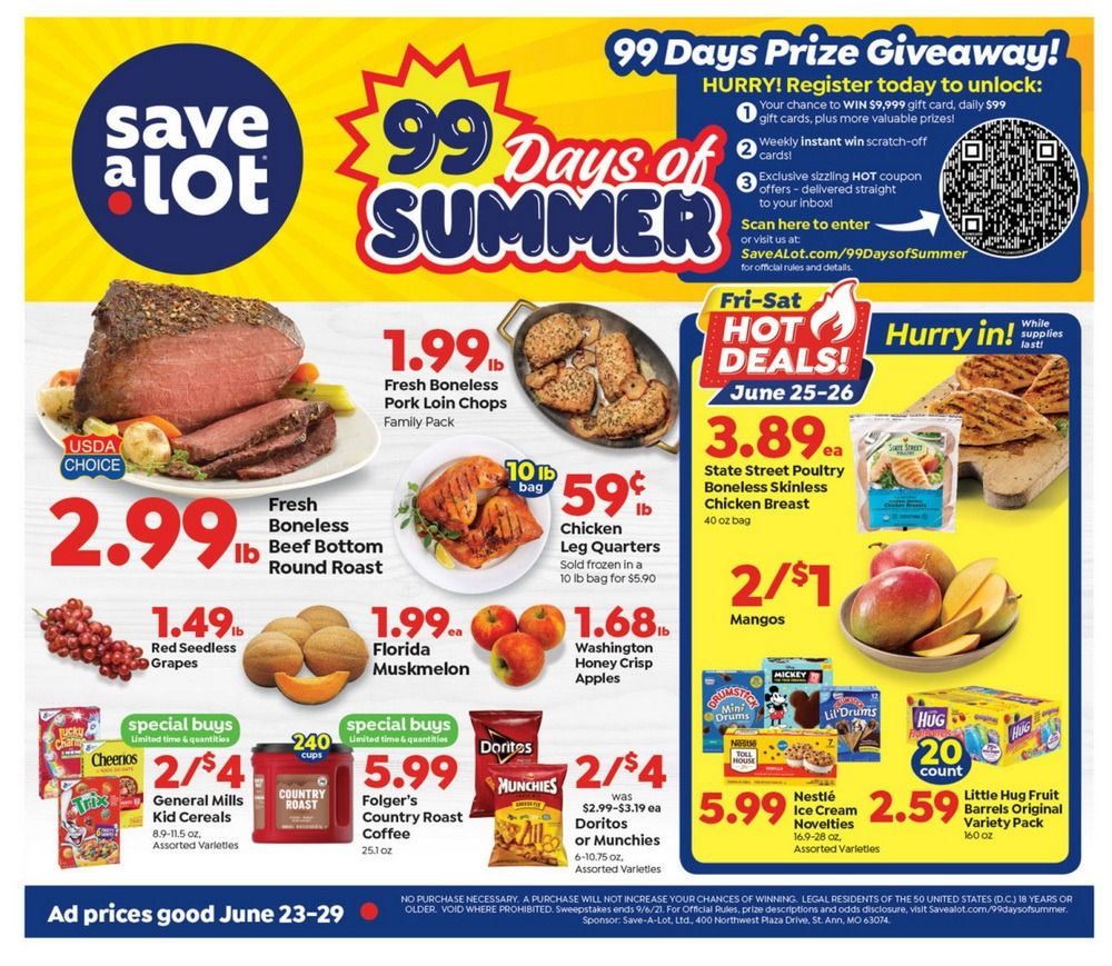 Save A Lot Weekly Ad June 23 – June 29, 2021