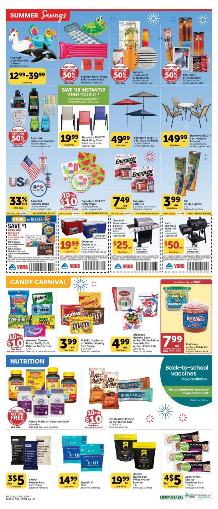 Vons Weekly Ad June 30 – July 06, 2021