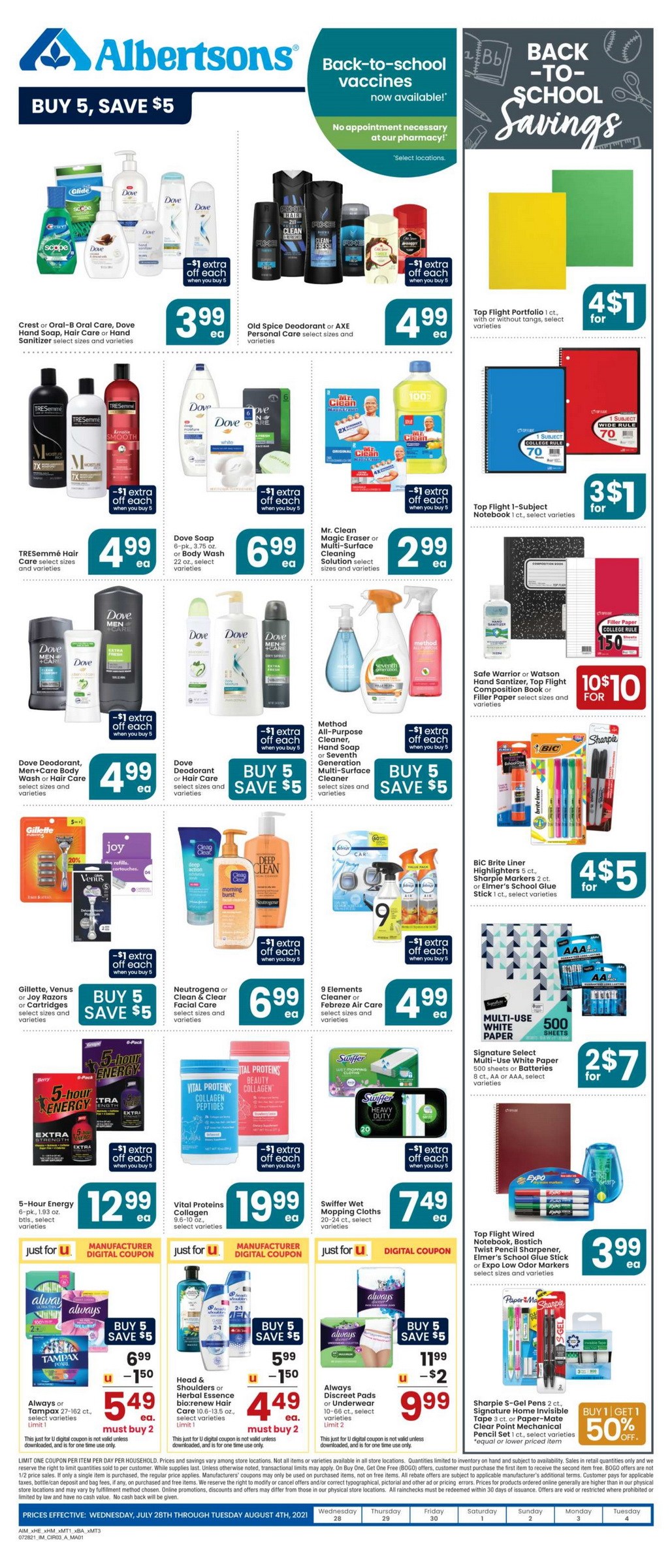 Albertsons Weekly Ad Jul 28 – Aug 03, 2021