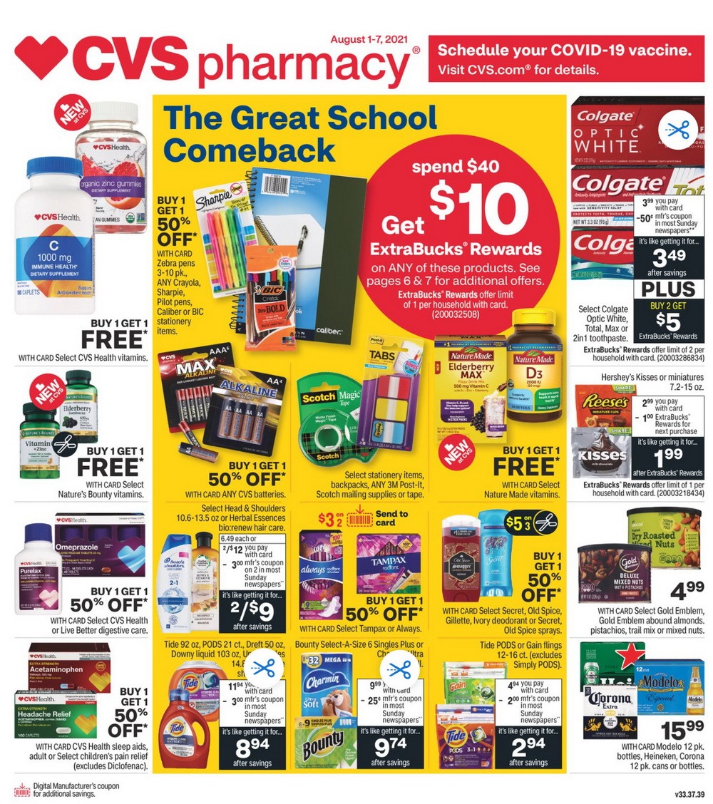CVS Weekly Ad Aug 01 – Aug 07, 2021