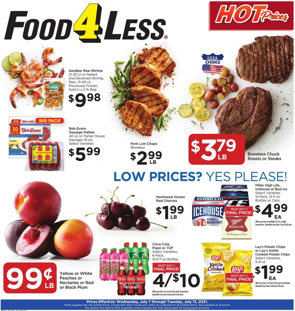 Food 4 Less Weekly Ad Jul 07 – Jul 13, 2021