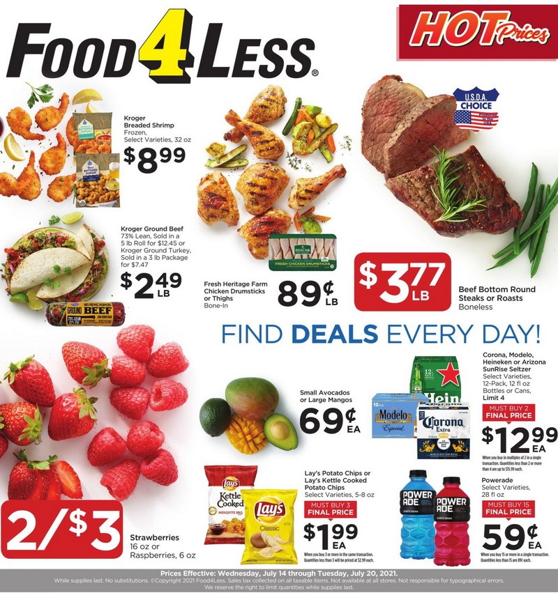 Food 4 Less Weekly Ad Jul 14 – Jul 20, 2021