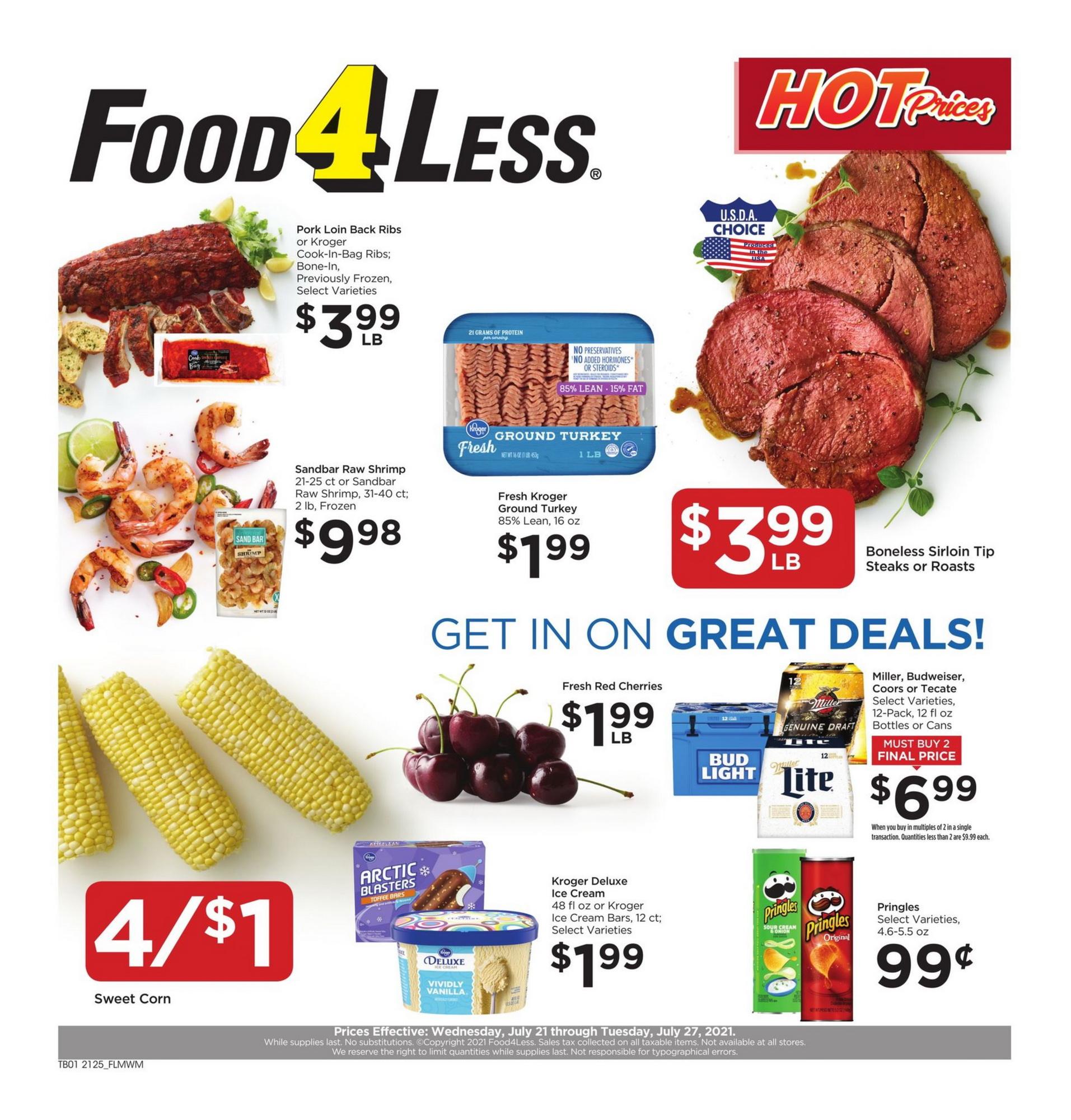 Food 4 Less Weekly Ad Jul 21 – Jul 27, 2021
