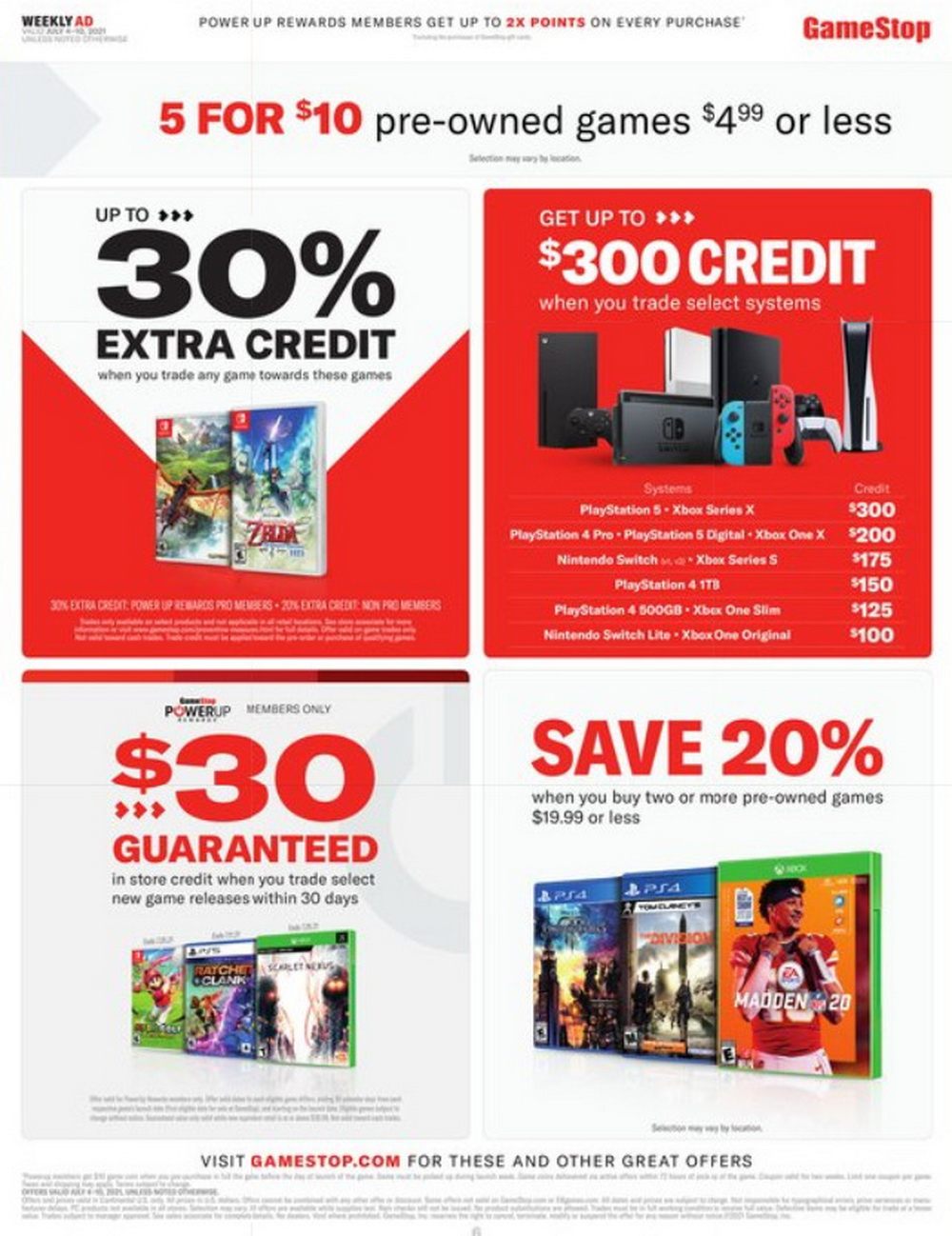 GameStop Weekly Ad July 04 – July 10, 2021