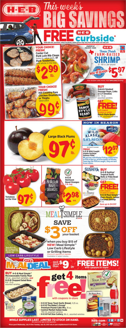 HEB Weekly Ad Jul 14 – Jul 20, 2021