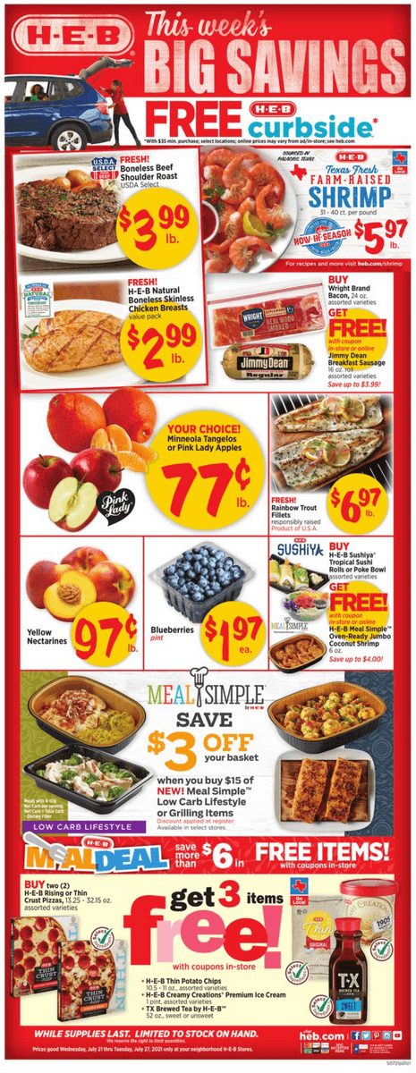 HEB Weekly Ad Jul 21 – Jul 27, 2021