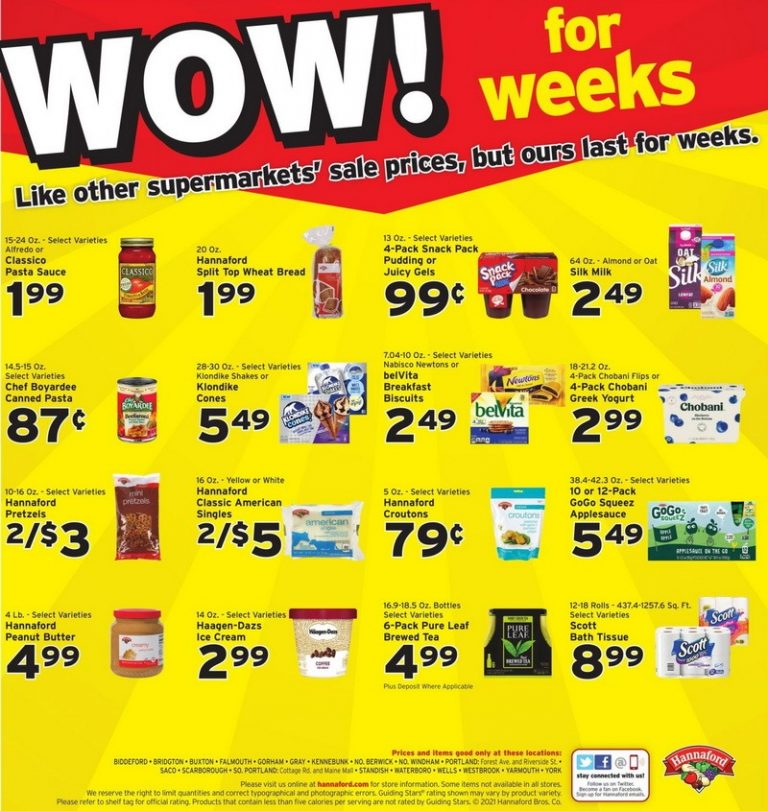 Hannaford Weekly Ad Aug 01 – Aug 07, 2021