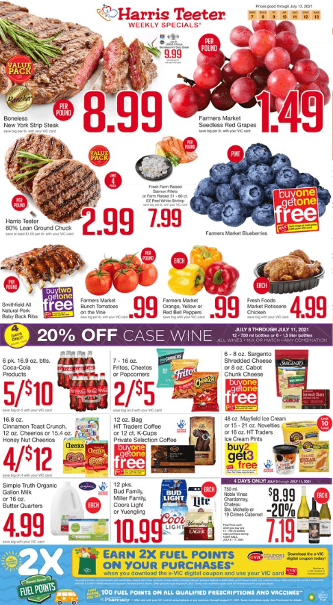 Harris Teeter Weekly Ad Jul 07 – Jul 13, 2021