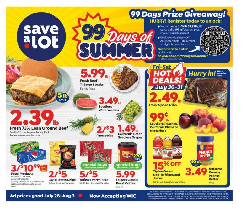 Save A Lot Weekly Ad Jul 28 – Aug 03, 2021