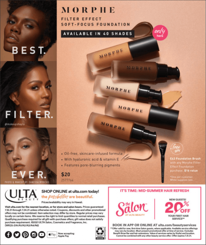 Ulta Beauty Weekly Ad July 18 – July 24, 2021