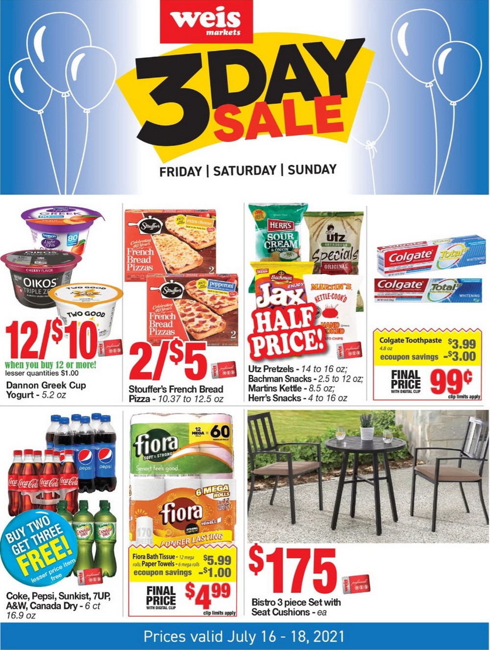 Weis Markets Three Day Ad Jul 16 – Jul 18, 2021