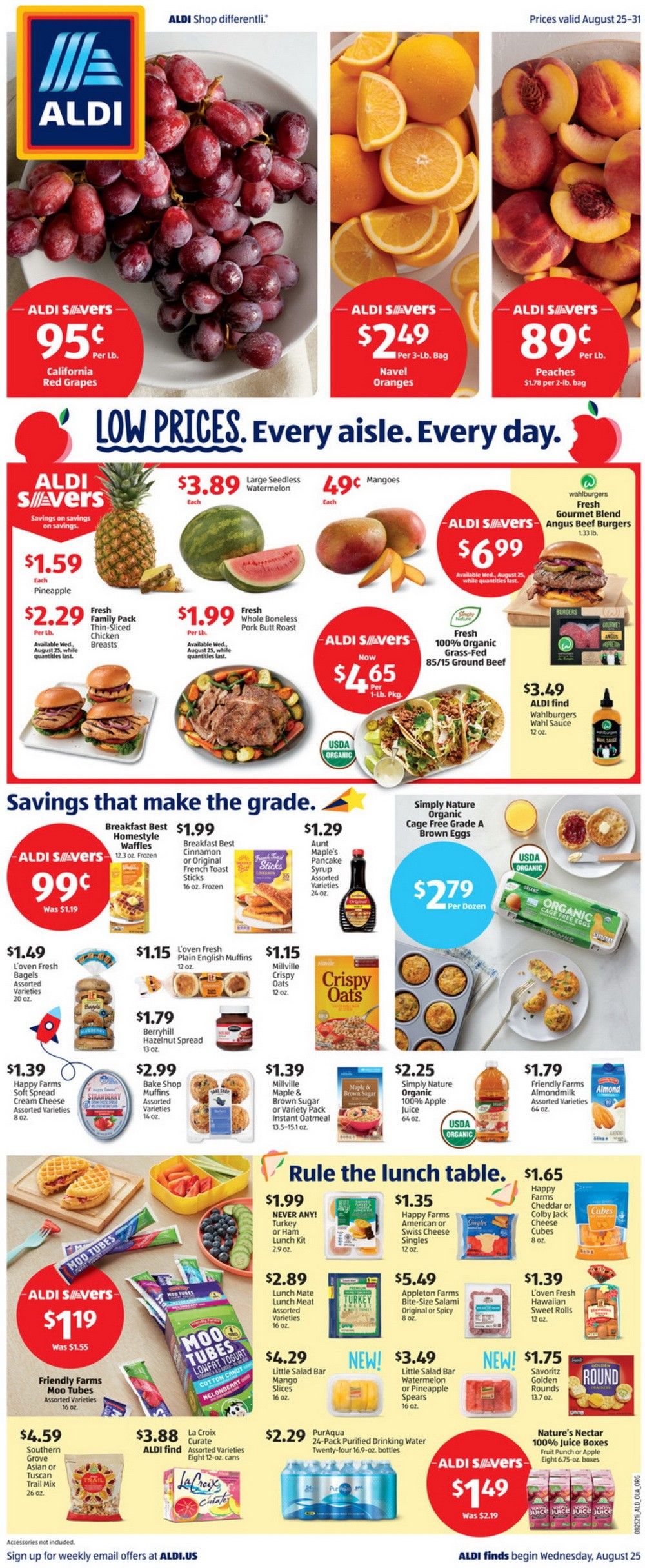 ALDI Weekly Ad Aug 25 – Aug 31, 2021