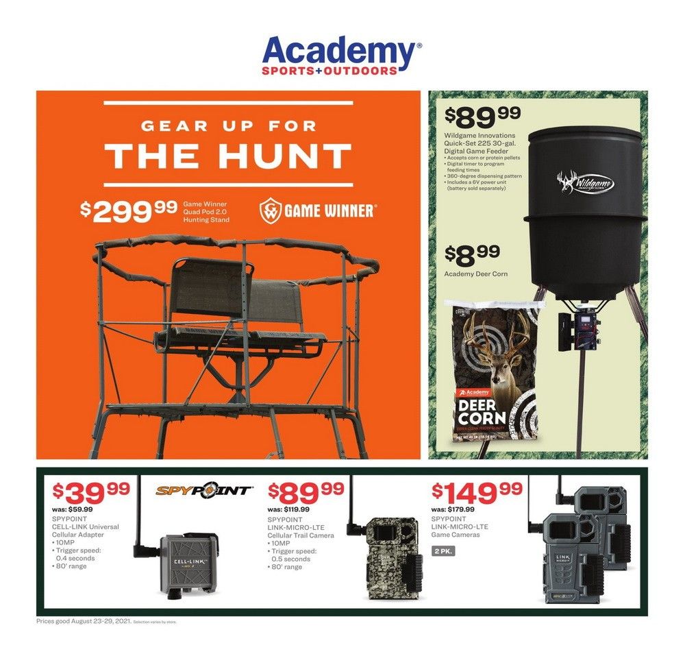 Academy Sports + Outdoors Hunting Ad Aug 23 – Aug 29, 2021