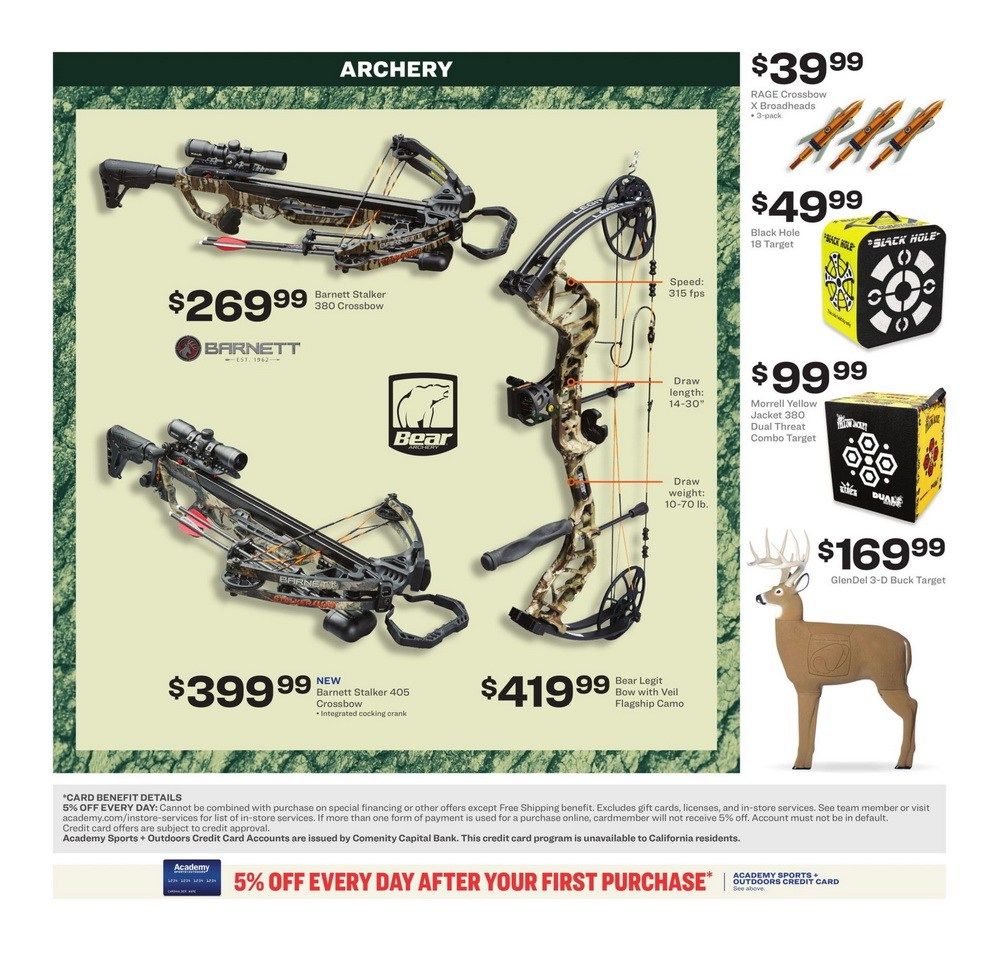Academy Sports + Outdoors Hunting Ad Aug 30 – Sep 12, 2021