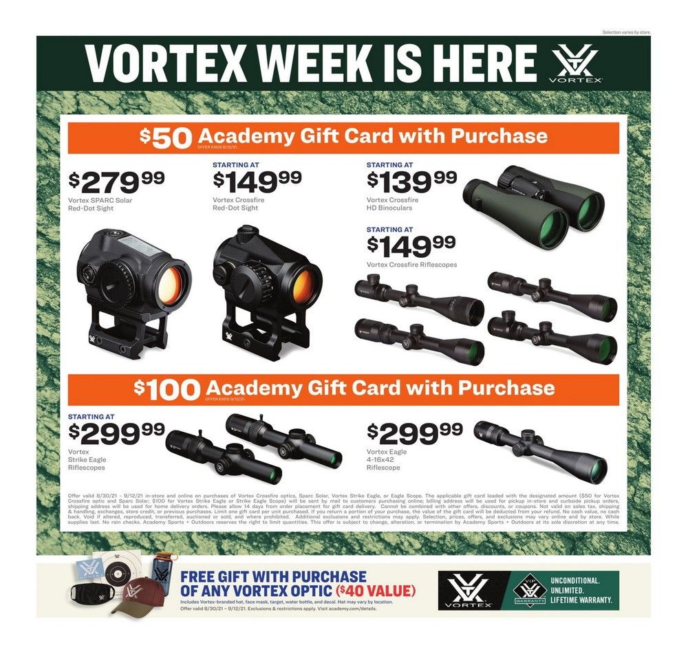 Academy Sports + Outdoors Hunting Ad Aug 30 – Sep 12, 2021