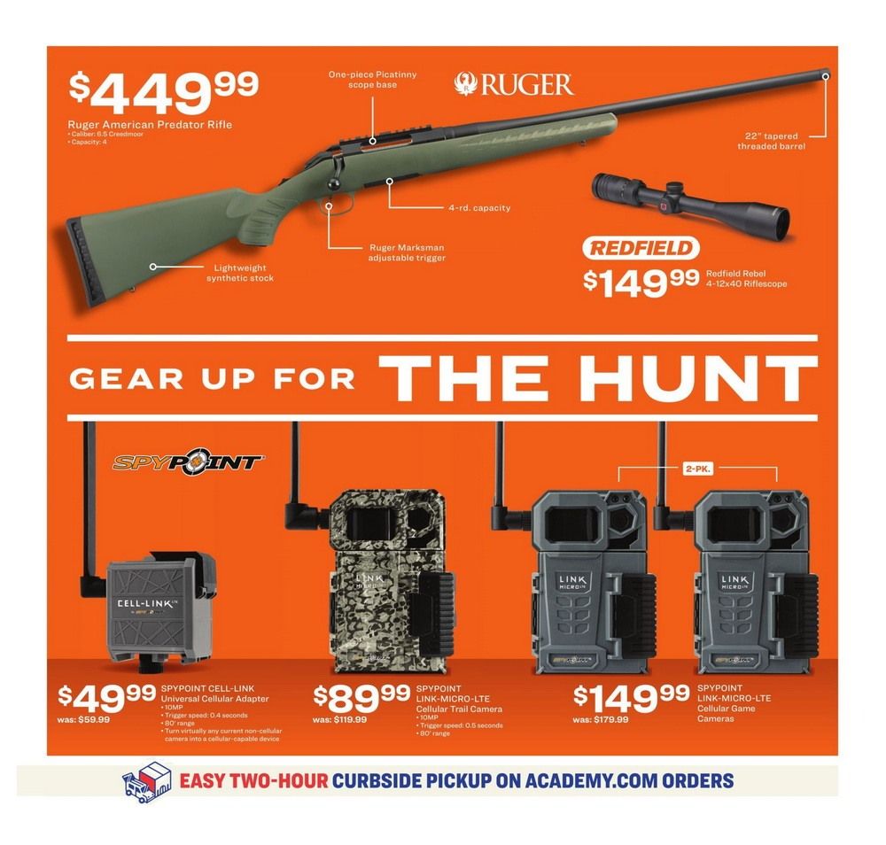 Academy Sports + Outdoors Hunting Ad Aug 30 – Sep 12, 2021