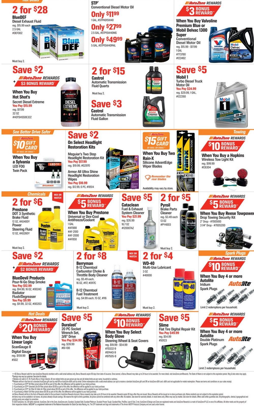 AutoZone Monthly Circular Aug 24 – Sep 20, 2021