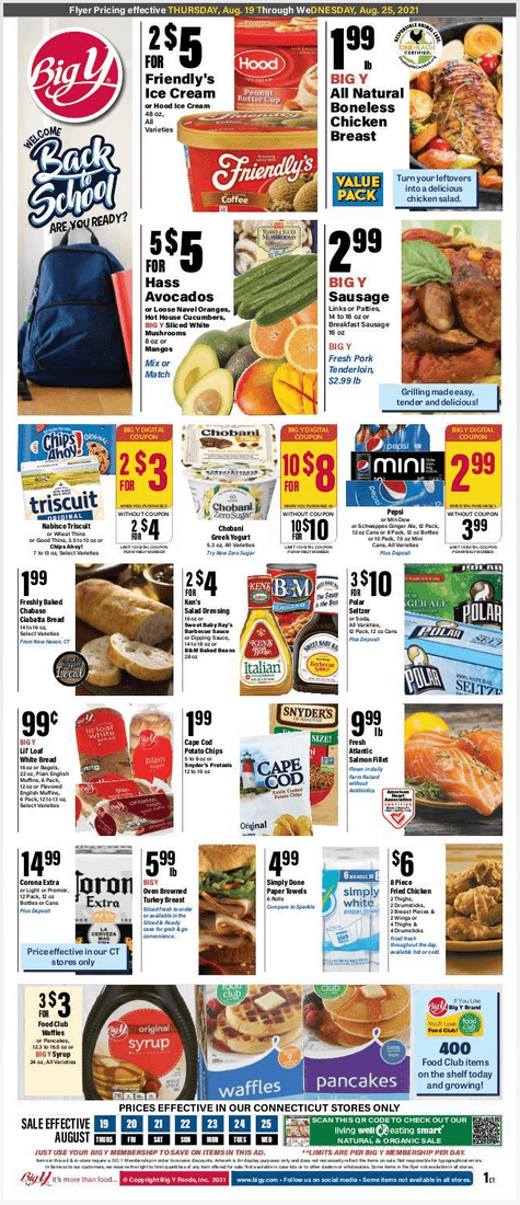Big Y Weekly Ad Aug 19 – Aug 25, 2021