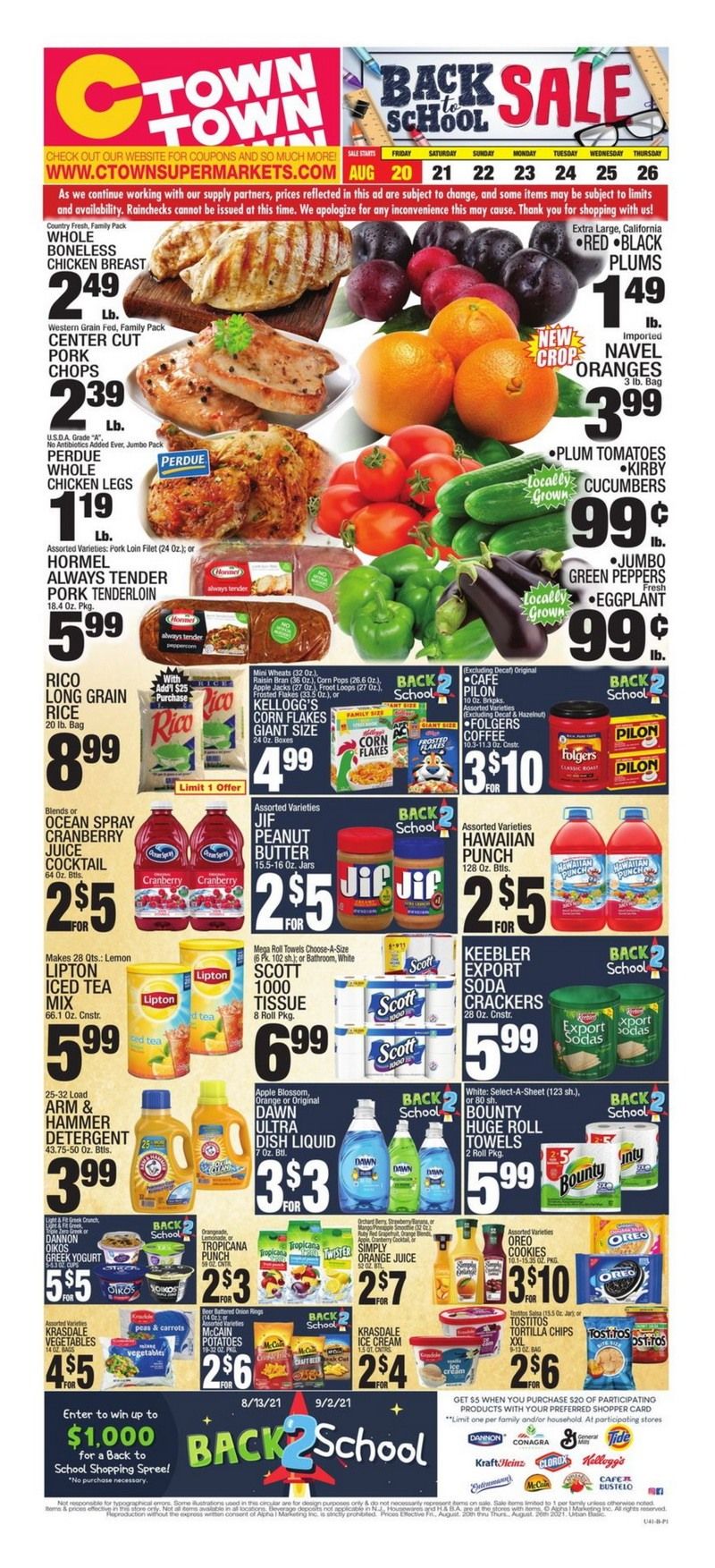 C-Town Weekly Ad Aug 20 – Aug 26, 2021