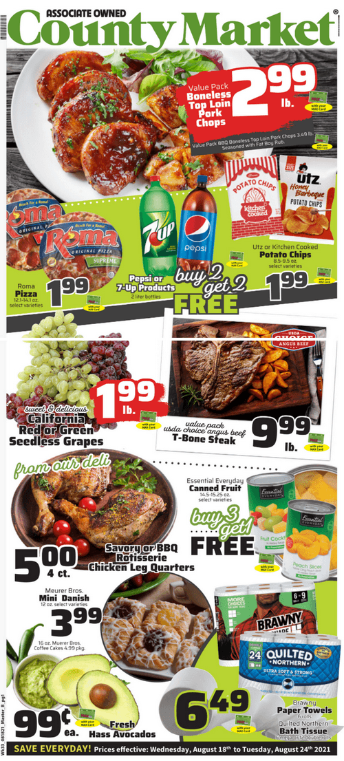 County Market Weekly Ad Aug 18 – Aug 24, 2021