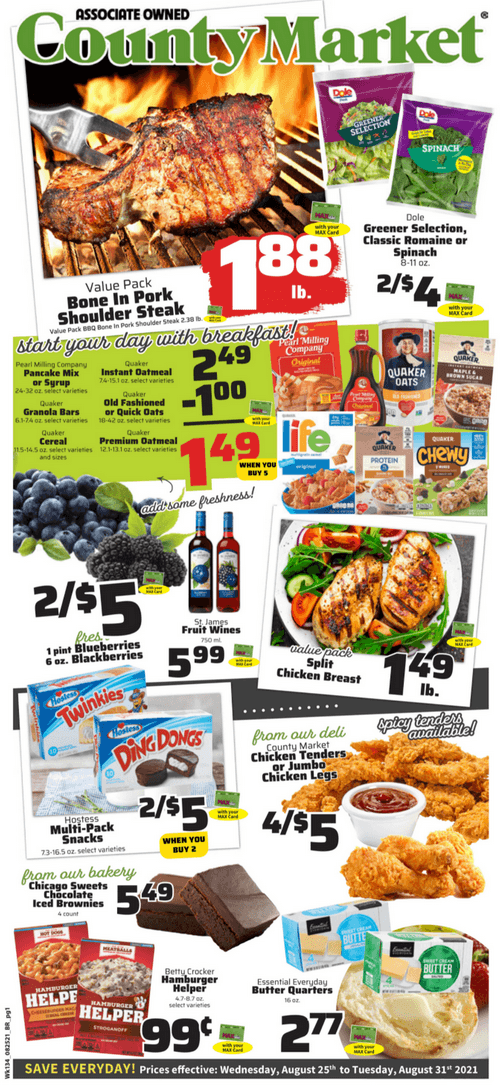 County Market Weekly Ad Aug 25 – Aug 31, 2021