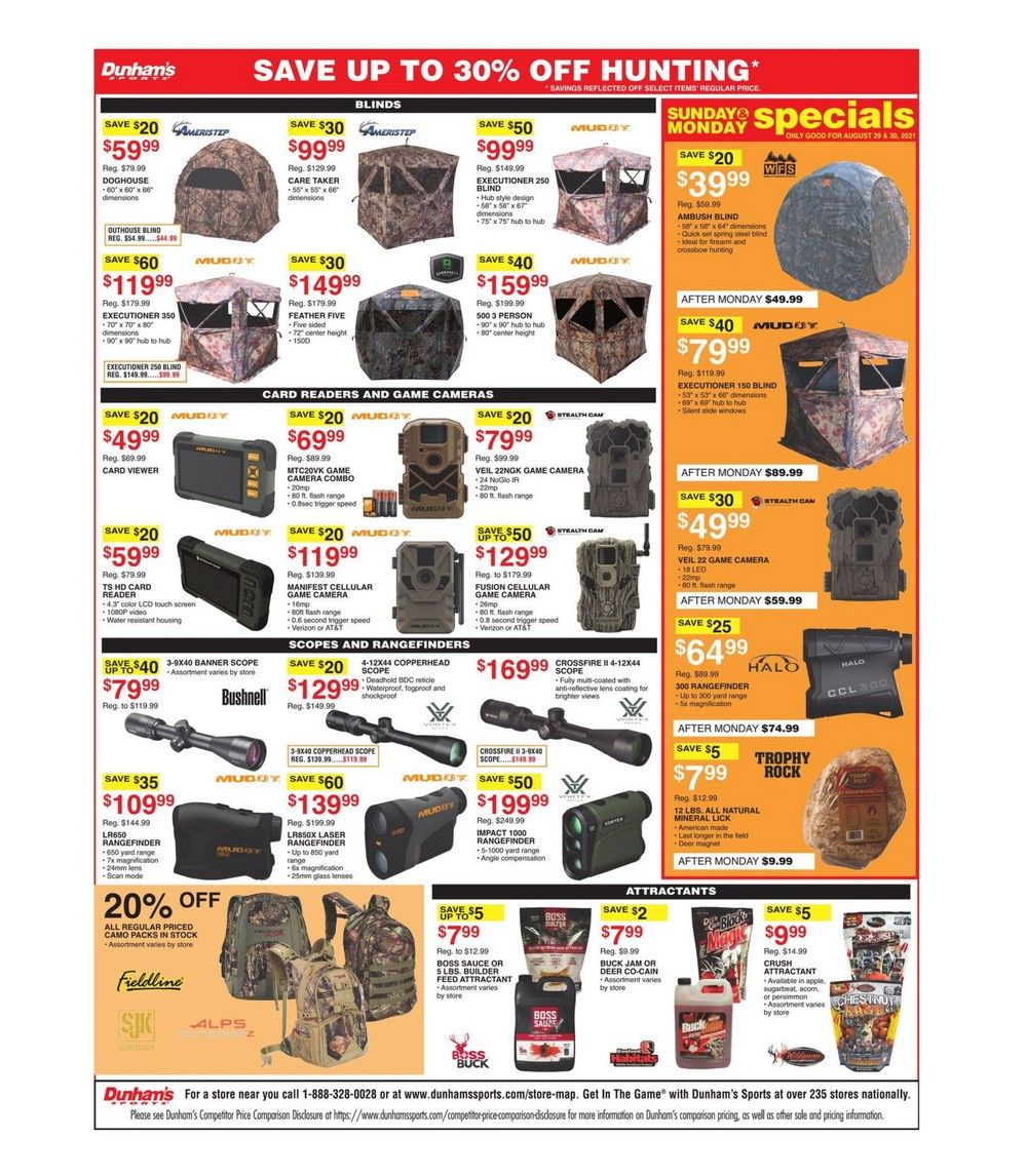 Dunham's Sports Weekly Ad Aug 27 – Sep 03, 2021