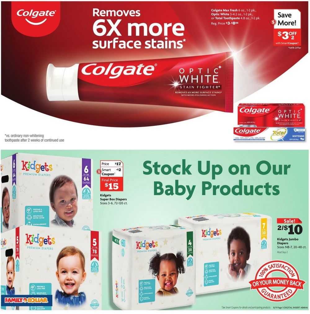 Family Dollar Weekly Ad Aug 09 – Aug 14, 2021