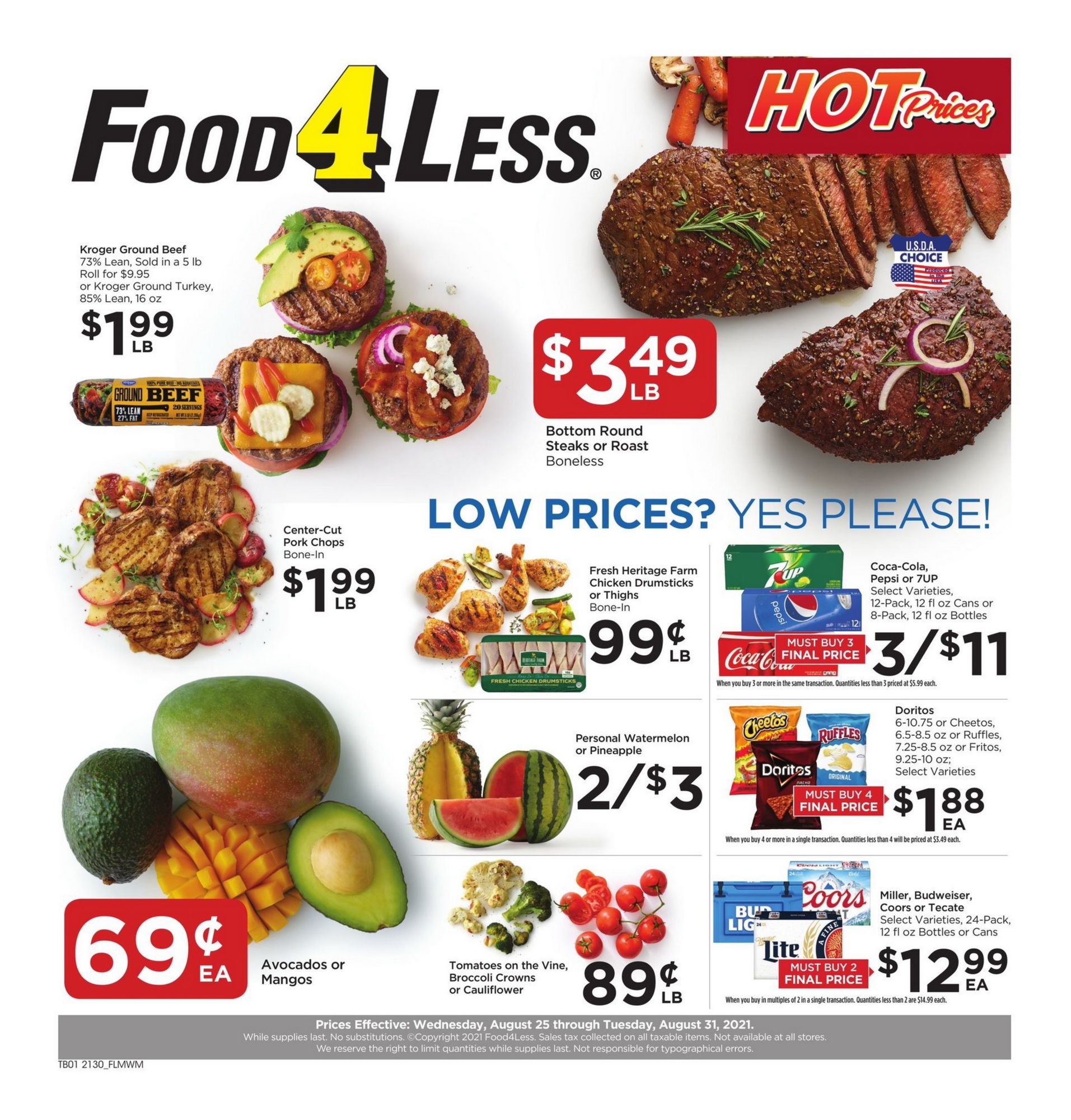Food 4 Less Weekly Ad Aug 25 – Aug 31, 2021