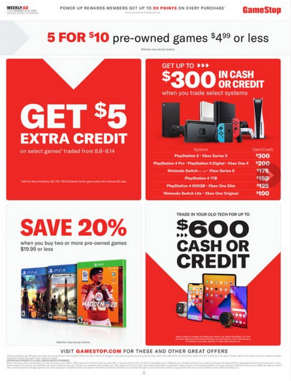 GameStop Weekly Ad Aug 08 – Aug 14, 2021