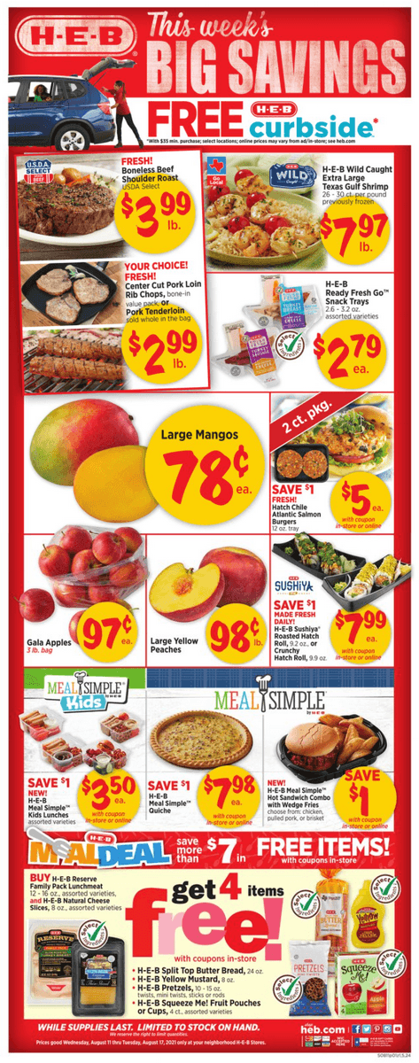 HEB Weekly Ad Aug 11 – Aug 17, 2021