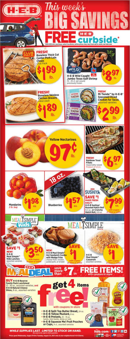 HEB Weekly Ad Aug 18 – Aug 24, 2021