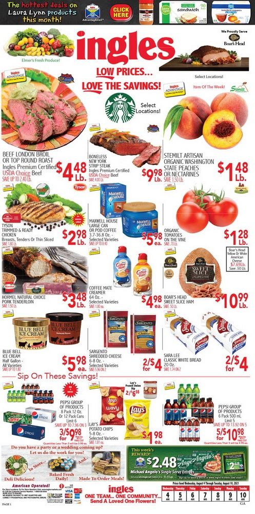 Ingles Weekly Ad Aug 04 – Aug 10, 2021