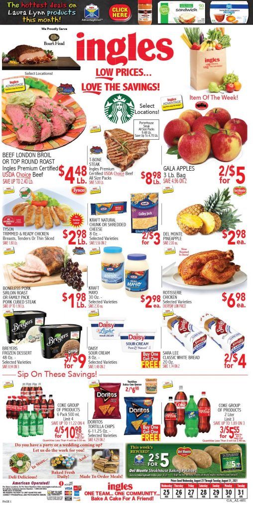Ingles Weekly Ad Aug 25 – Aug 31, 2021