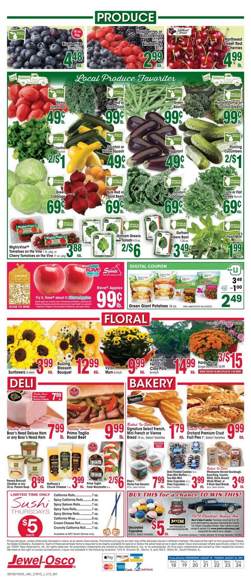 Jewel Osco Weekly Ad Aug 18 – Aug 24, 2021