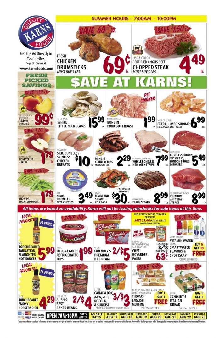Karns Quality Foods Weekly Ad Aug 17 – Aug 23, 2021