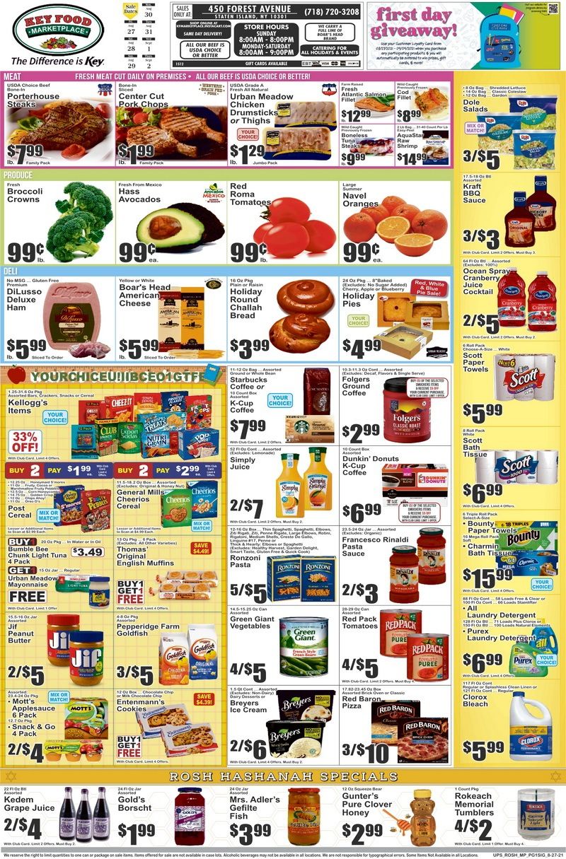 Key Food Weekly Ad Aug 27 – Sep 02, 2021