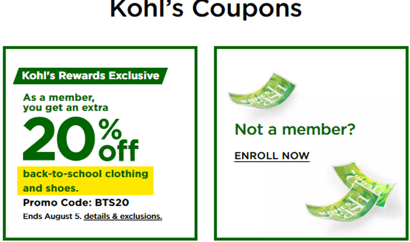 Kohl's Coupon Sale Until Aug 05, 2021