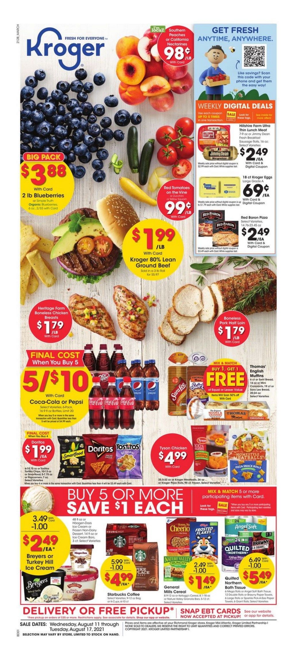 Kroger Weekly Ad Aug 11 – Aug 17, 2021