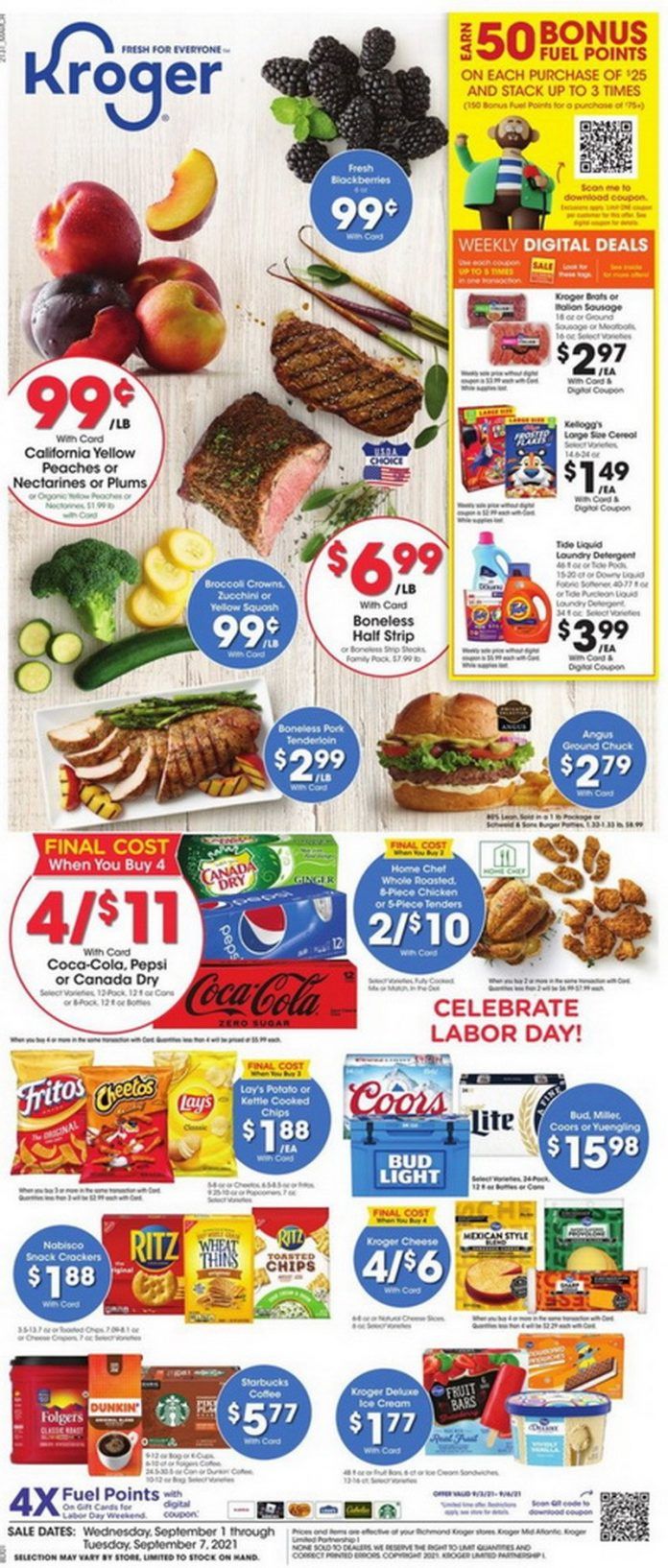 Kroger Weekly Ad Sep 01 – Sep 07, 2021