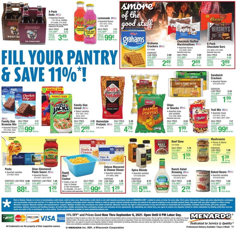 Menards Weekly Ad Aug 26 – Sep 06, 2021