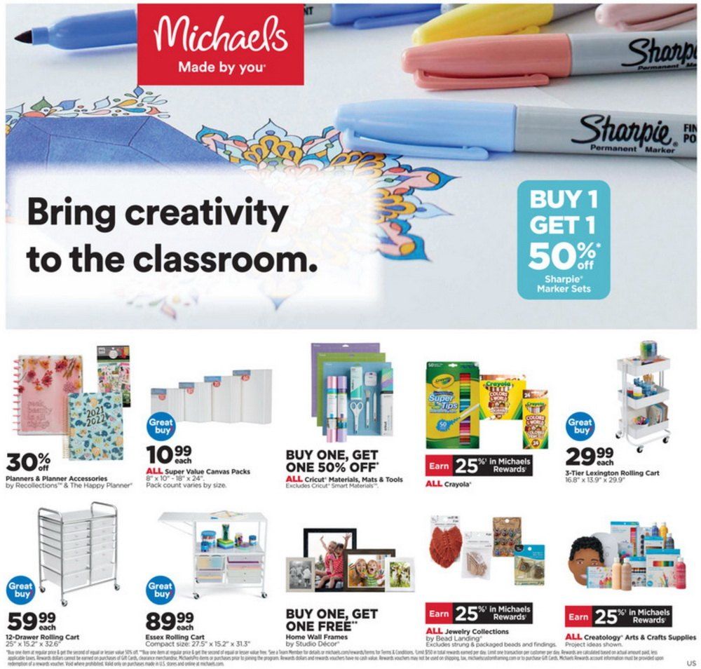 Michaels Weekly Ad Aug 01 – Aug 07, 2021