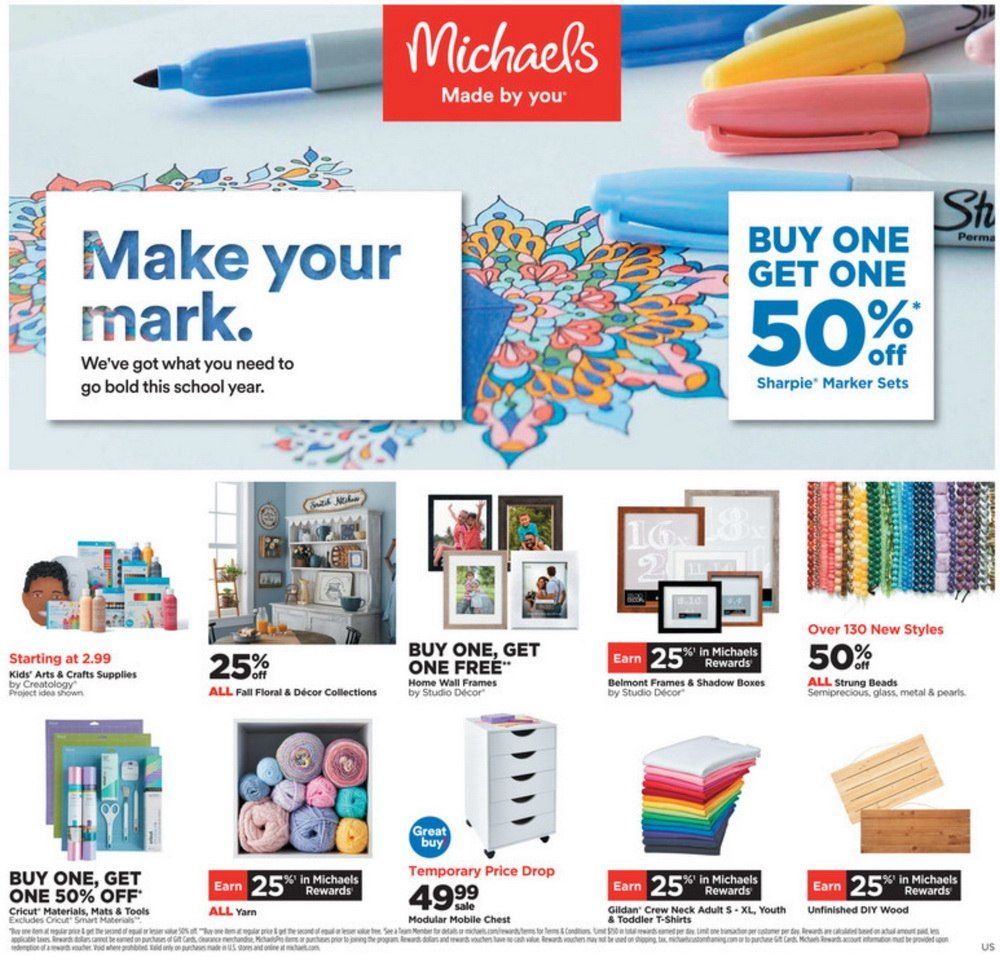 Michaels Weekly Ad Aug 15 – Aug 21, 2021