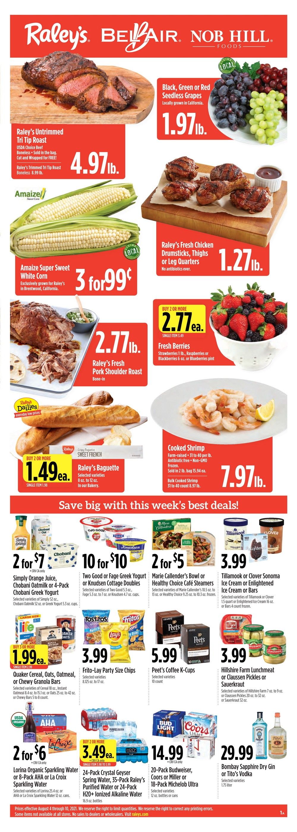 Raley's Supermarkets Weekly Ad Aug 04 – Aug 10, 2021