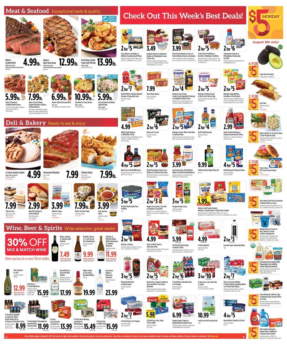 Raley's Supermarkets Weekly Ad Aug 04 – Aug 10, 2021