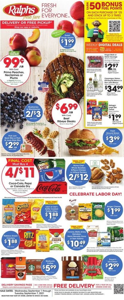 Ralphs Weekly Ad Sep 01 – Sep 07, 2021