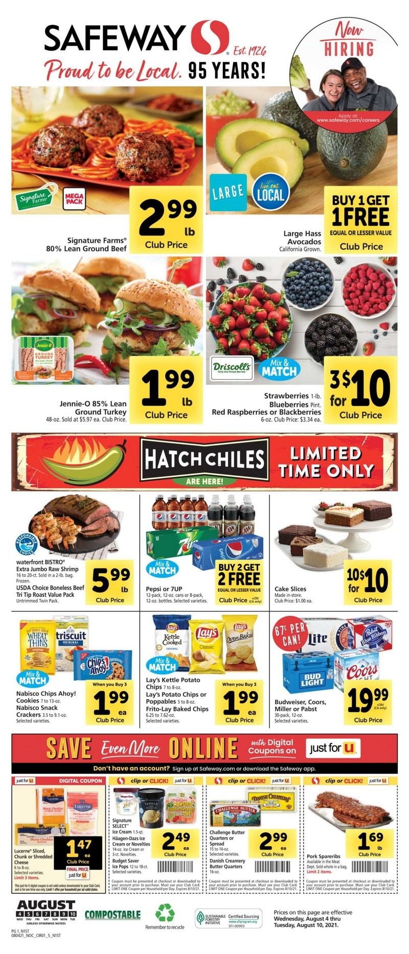 Safeway Weekly Ad Aug 04 – Aug 10, 2021
