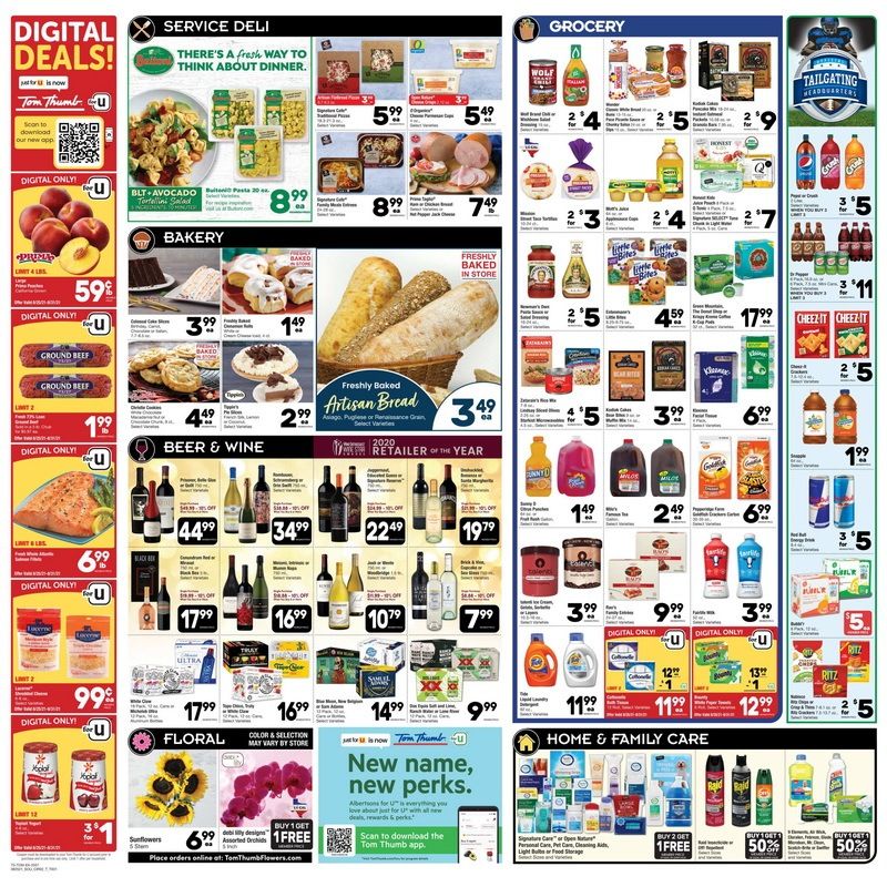 Tom Thumb Weekly Ad Aug 25 – Aug 31, 2021