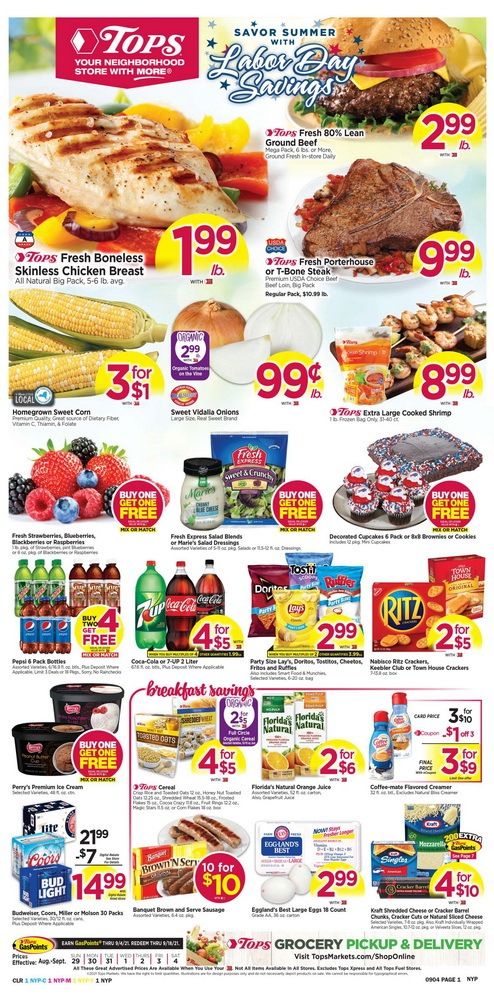 Tops Weekly Ad Aug 29 – Sep 04, 2021